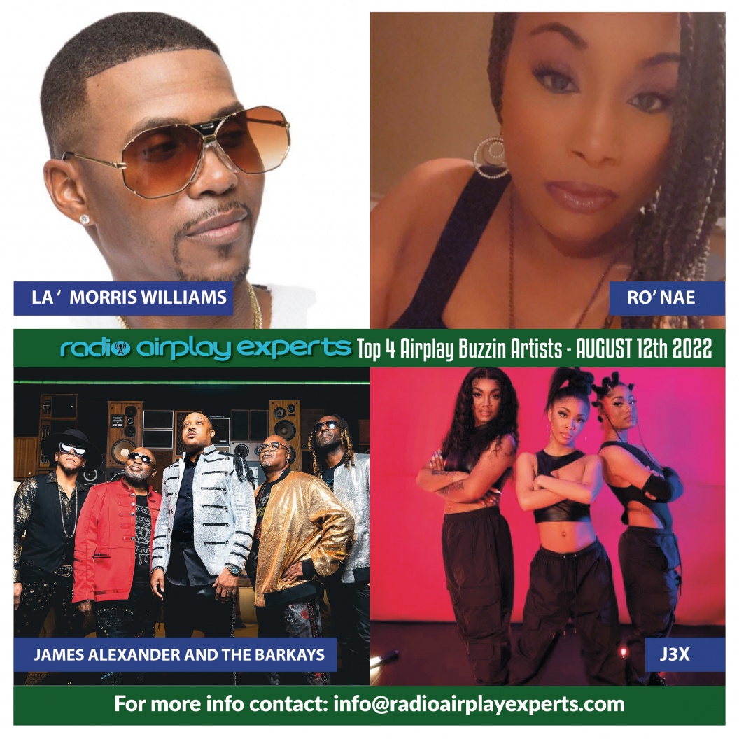 TOP 4 AIRPLAY BUZZIN ARTIST - AUGUST 12TH 2022